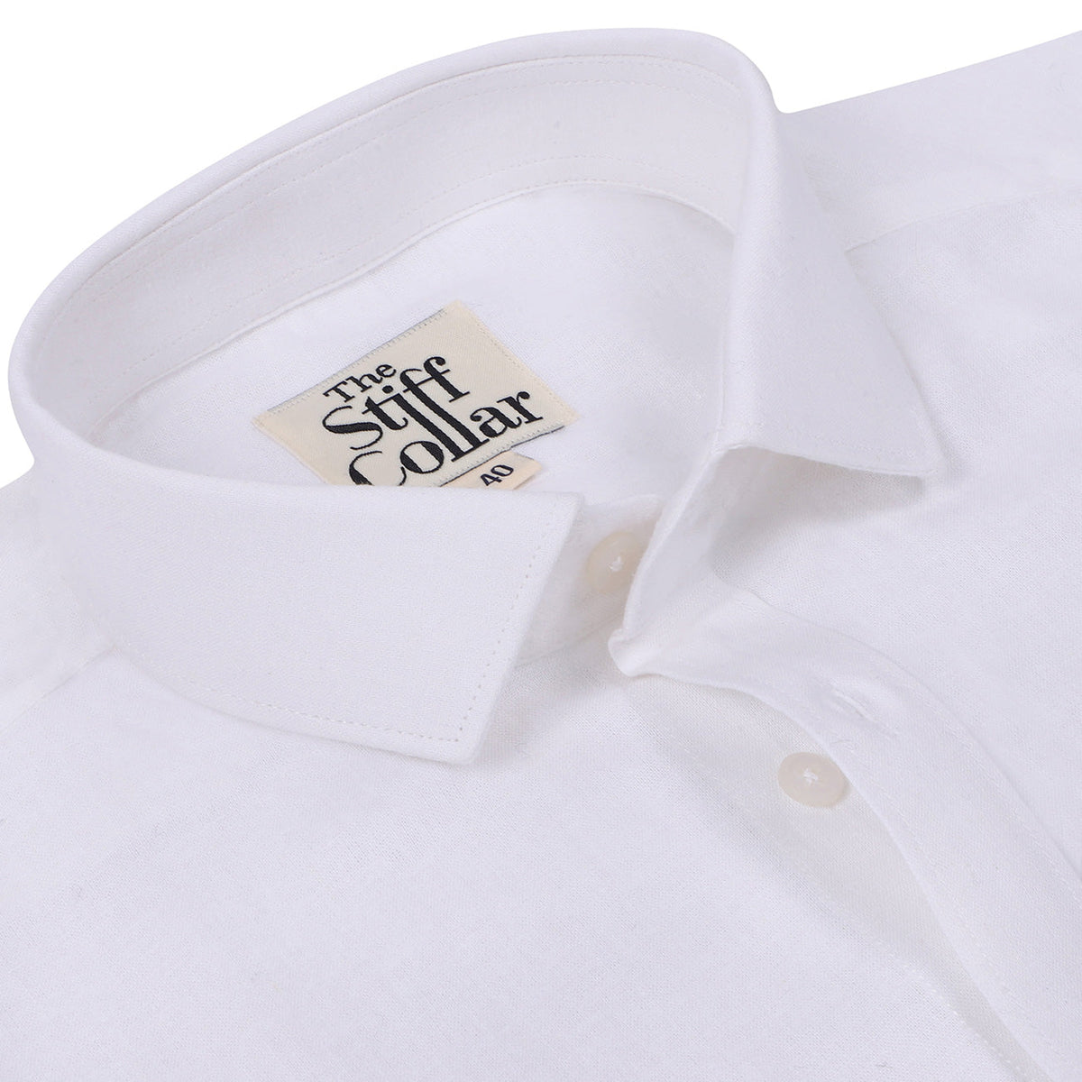 Dove White Cotton Linen Half Sleeve Shirt – Thestiffcollar.com