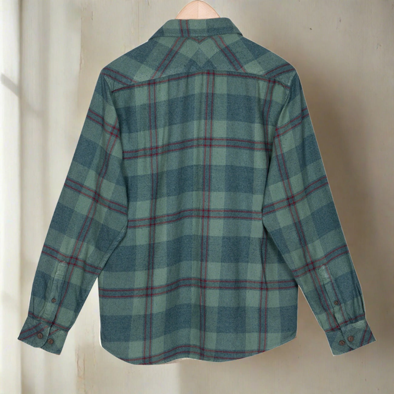 Hunter Green Check Overdyed Enzyme Wash Shirt – Thestiffcollar.com